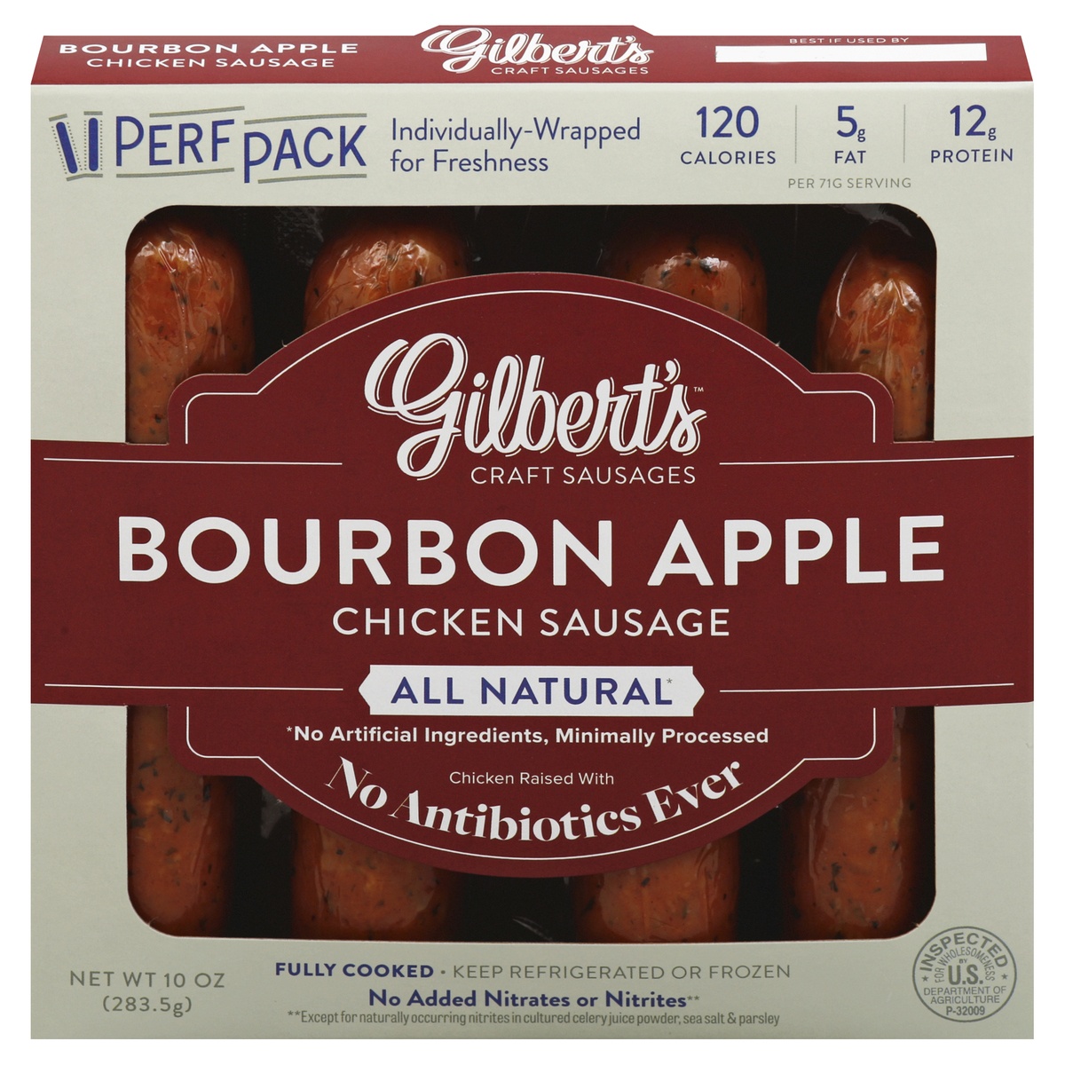 Gilbert's Craft Sausages Craft Sausage Bourbon Apple Chicken Sausage ...