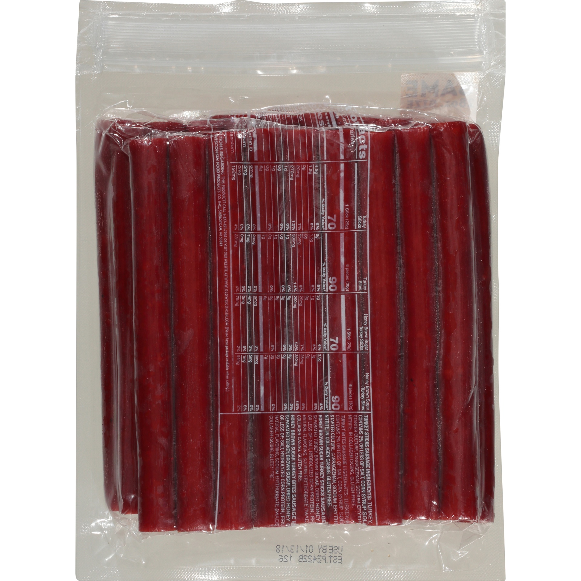 Snack Sticks Old Wisconsin Turkey Honey Brown Sugar Sausage Snack ...