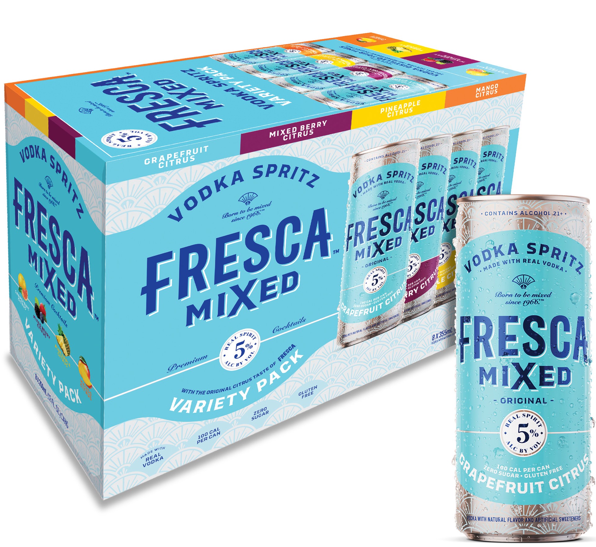 Hard Fresca Mixed Vodka Spritz Variety Pack Gluten-Free Canned Cocktail ...