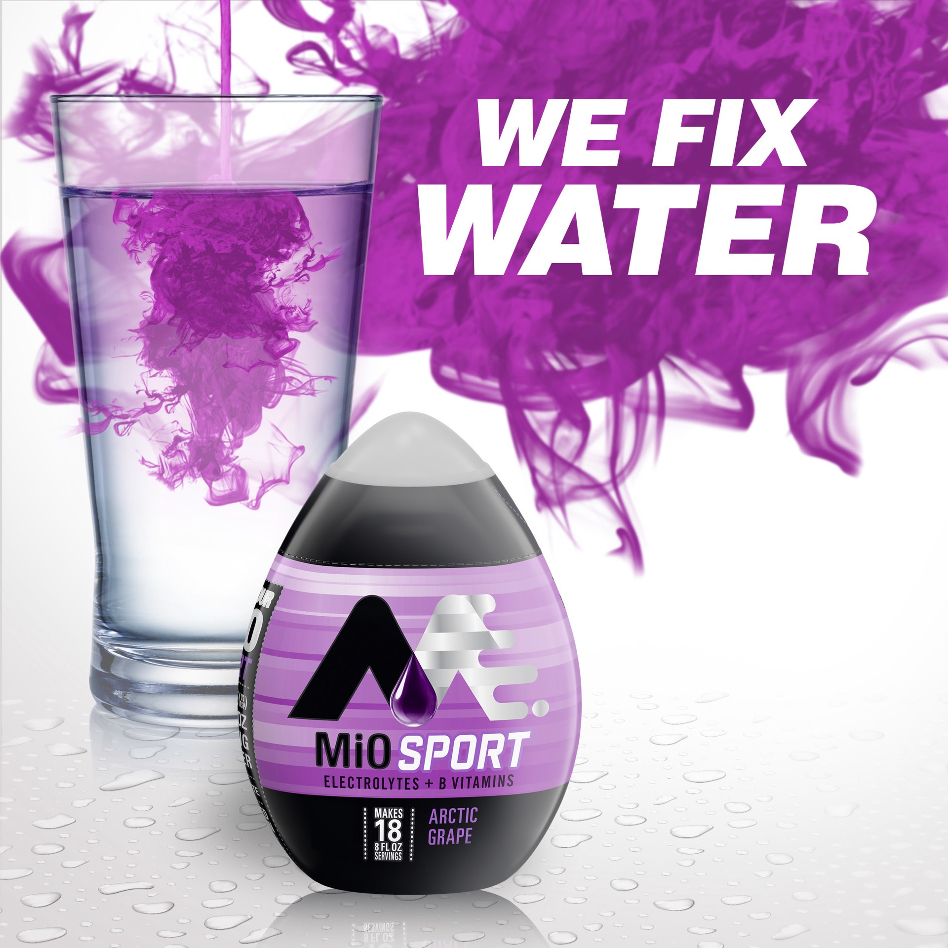 MiO Sport Arctic Grape Naturally Flavored Liquid Water Enhancer with ...