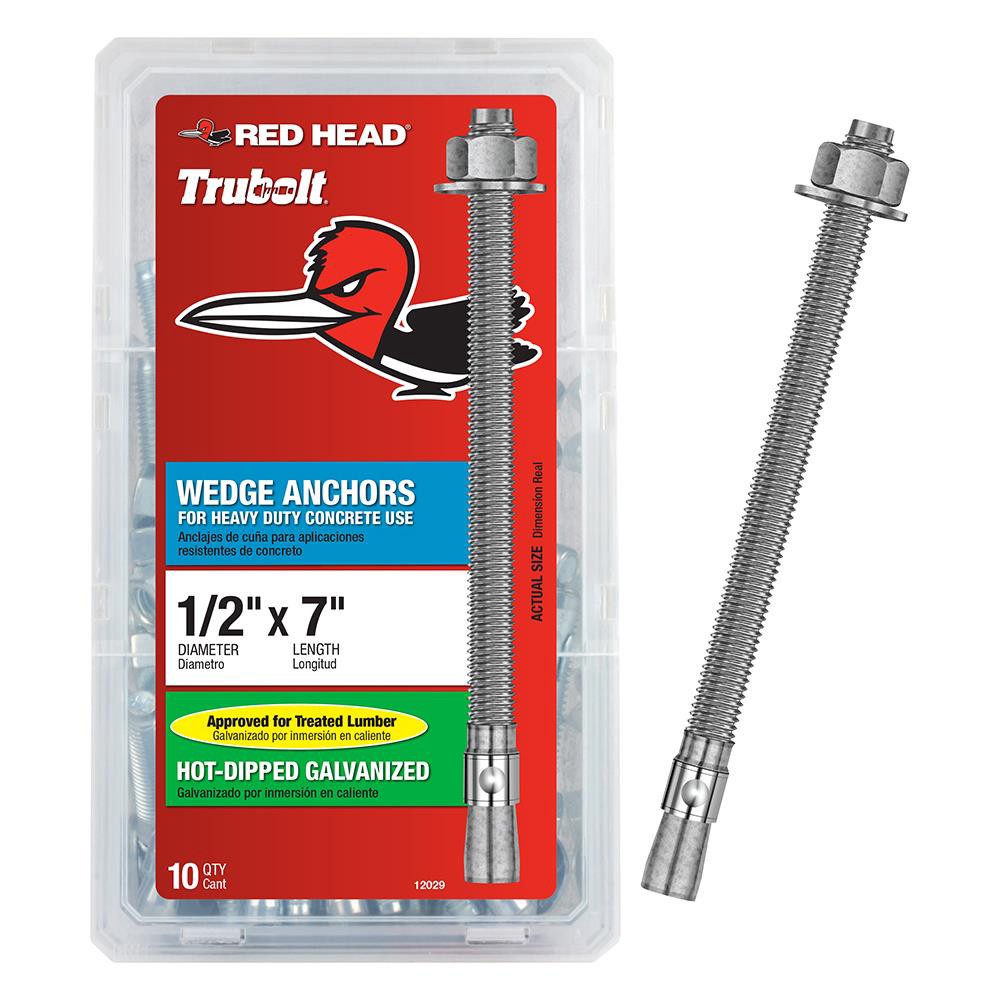 Red Head Trubolt 1/2-in x 7-in Wedge Anchors 10-Pack 1 ct | shipt