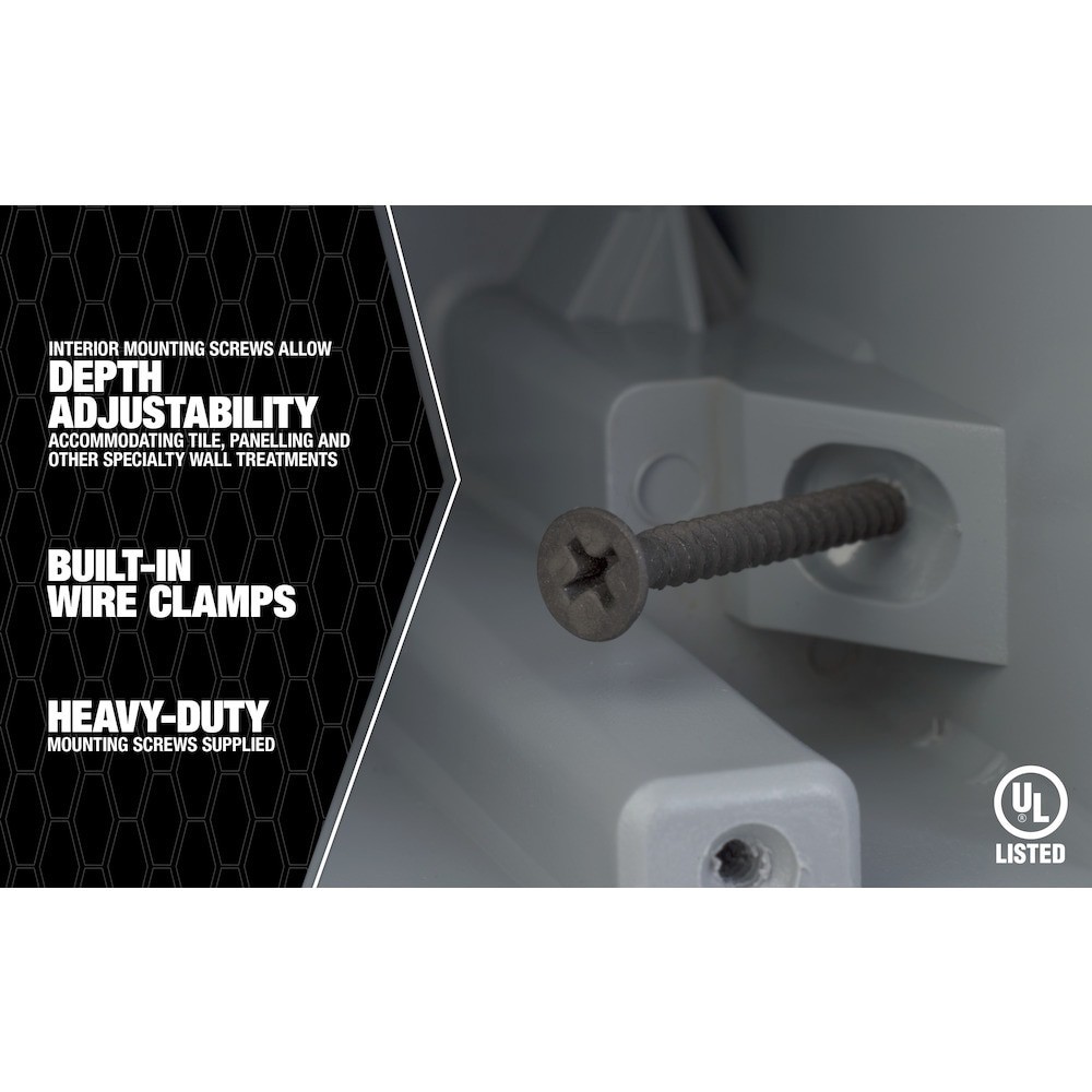Southwire Smart box 3 -Gang Polycarbonate New work/Old work Adjustable ...