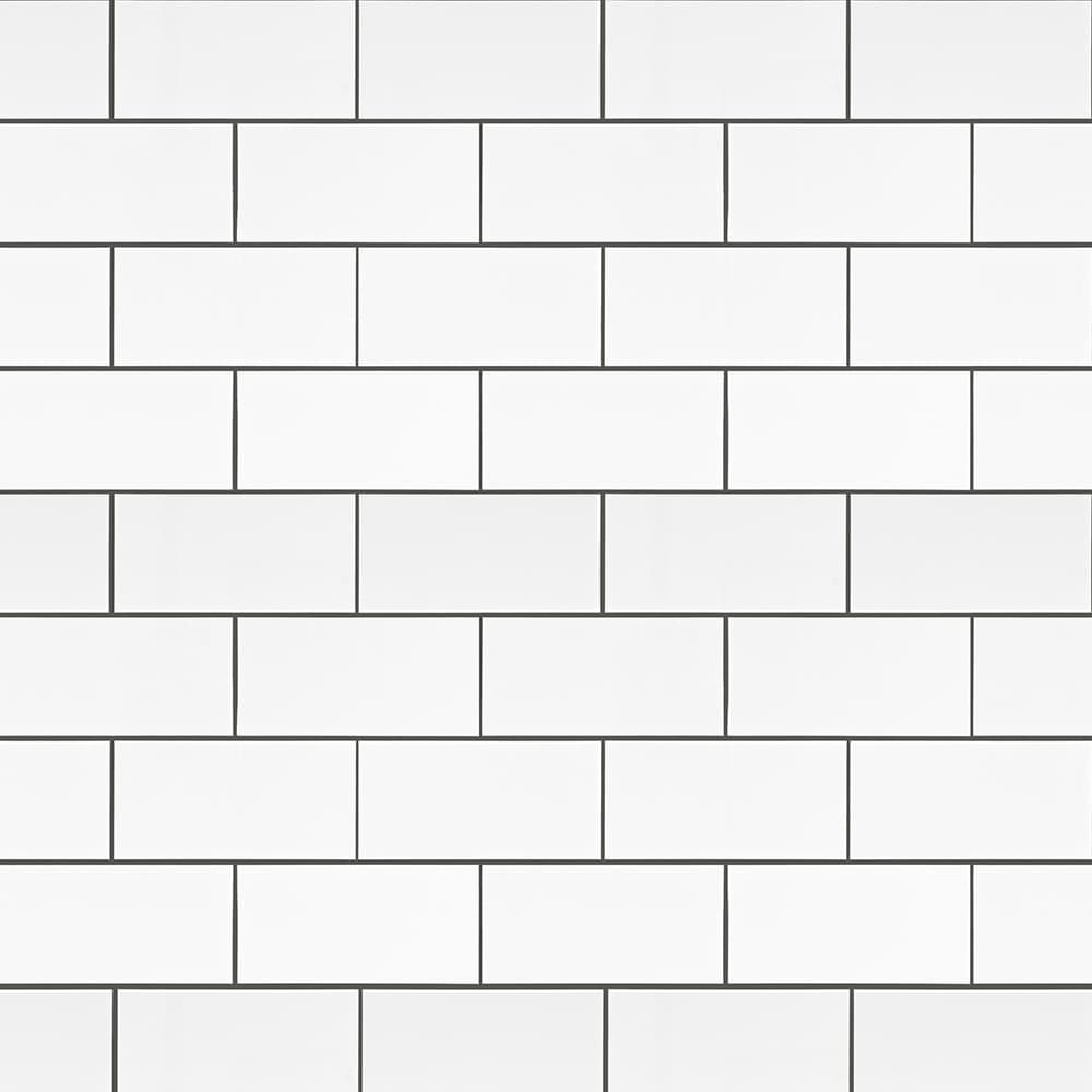 Peel&Stick Tile Whitestone White 12-in x 15-in Glossy Metal Subway ...