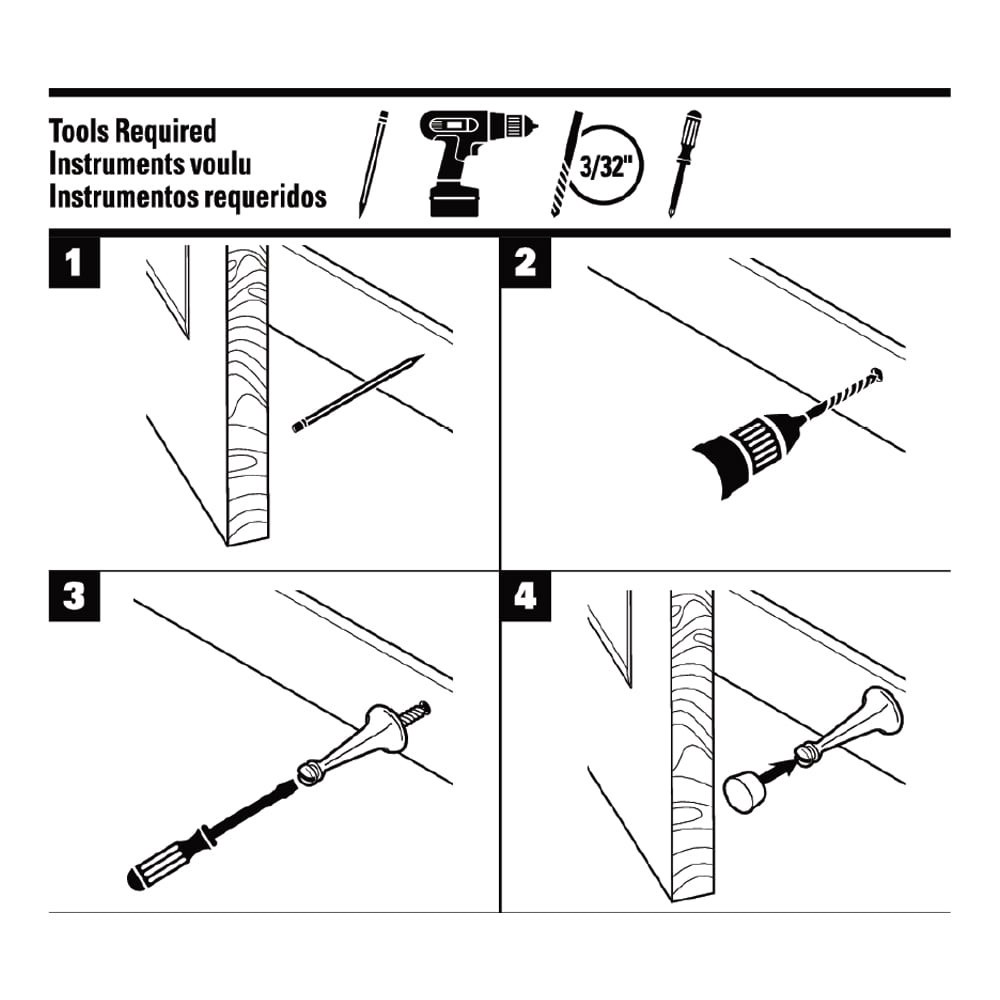 RELIABILT 3-in Gold Rigid Door Stop 1 ct | shipt