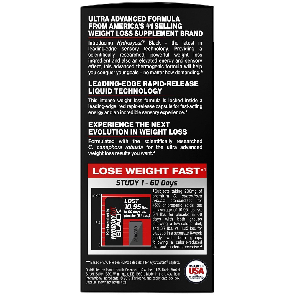 Hydroxycut Black Weight Loss Capsules 60 ct | Shipt