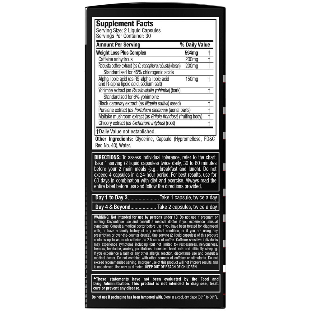 Hydroxycut Black Weight Loss Capsules 60 ct | Shipt