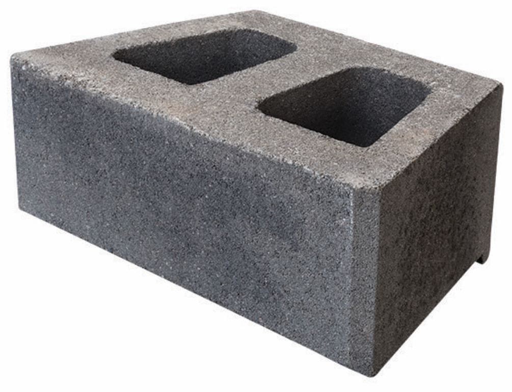 6-in H x 16-in L x 10-in D Grey/Charcoal Concrete Retaining wall block ...