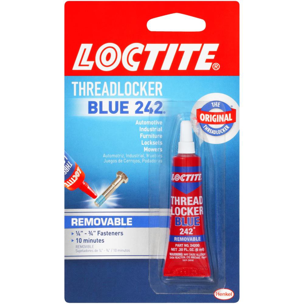 LOCTITE Threadlocker Blue 242 0.2 Fluid ounce(s) Automotive equipment ...