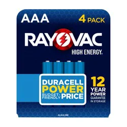 Rayovac High Energy Alkaline AAA Batteries ( 4 -Pack) 1 ct | shipt