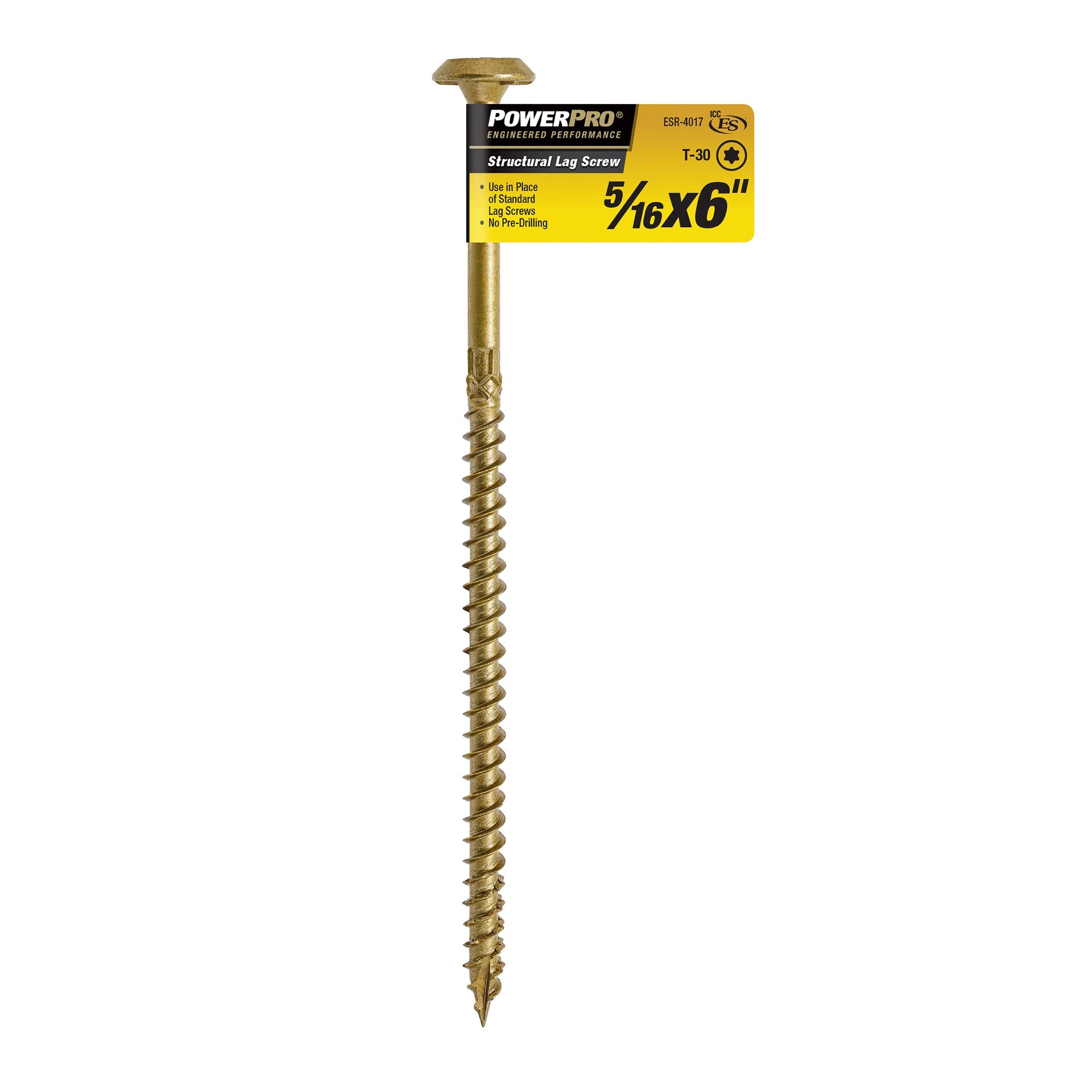 Power Pro 5/16-in x 6-in Bronze Epoxy Round -Head Exterior Lag screws 1 ...