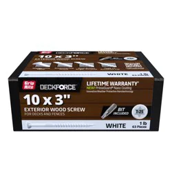DeckForce by Grip Rite #10 x 3-in Wood to wood Deck Screws ( 63 -Per ...