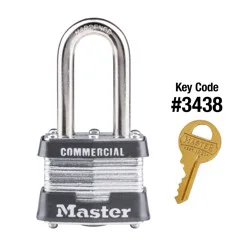 Master Lock Commercial Keyed Padlock, 1-9/16-in Wide x 1-1/2-in Shackle ...