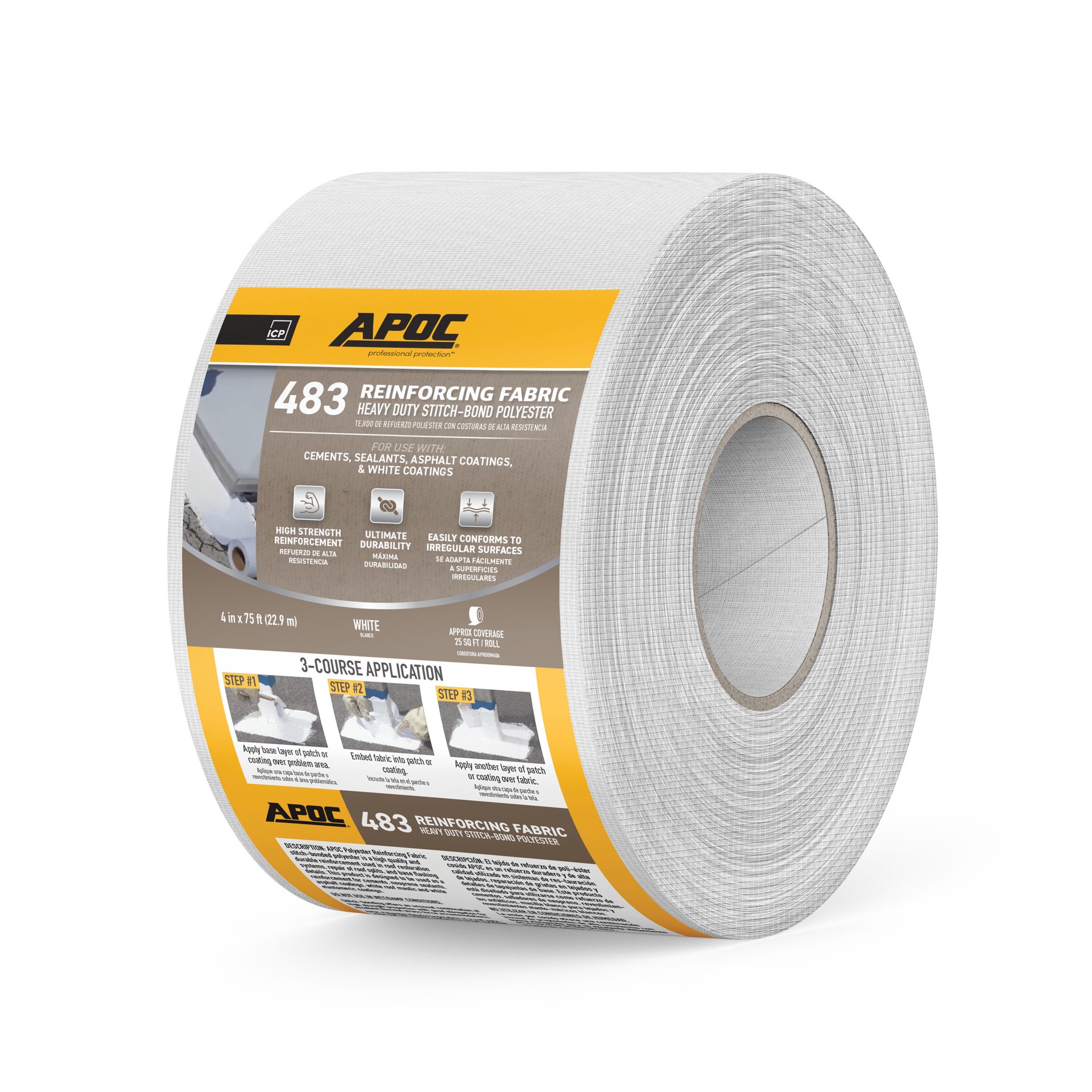 APOC 483 4-in W x 75-ft L Polyester Roof Fabric 1 ct | shipt