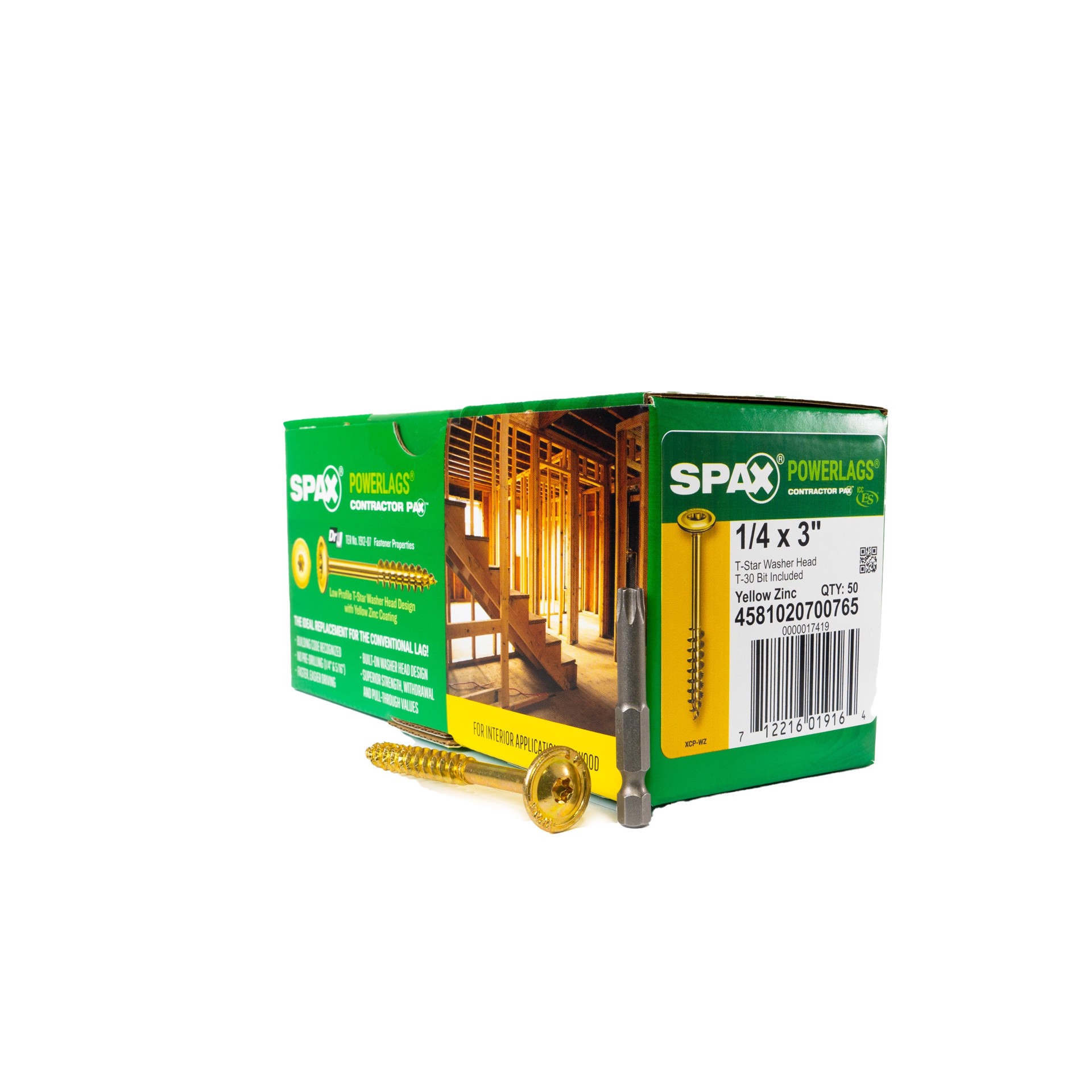 SPAX 1/4-in x 3-in Yellow/Gold Zinc-Plated Washer -Head Interior ...