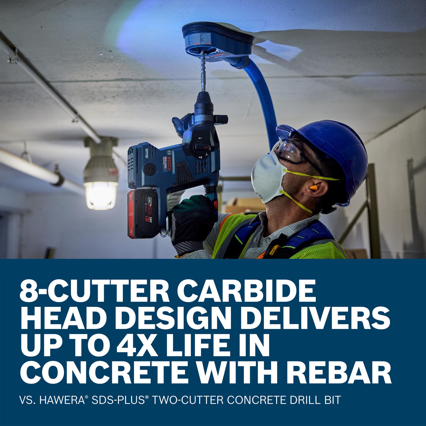 Bosch Bulldog Xtreme8 8-Cutter 1/2-in x 12-in Carbide Masonry Drill Bit ...