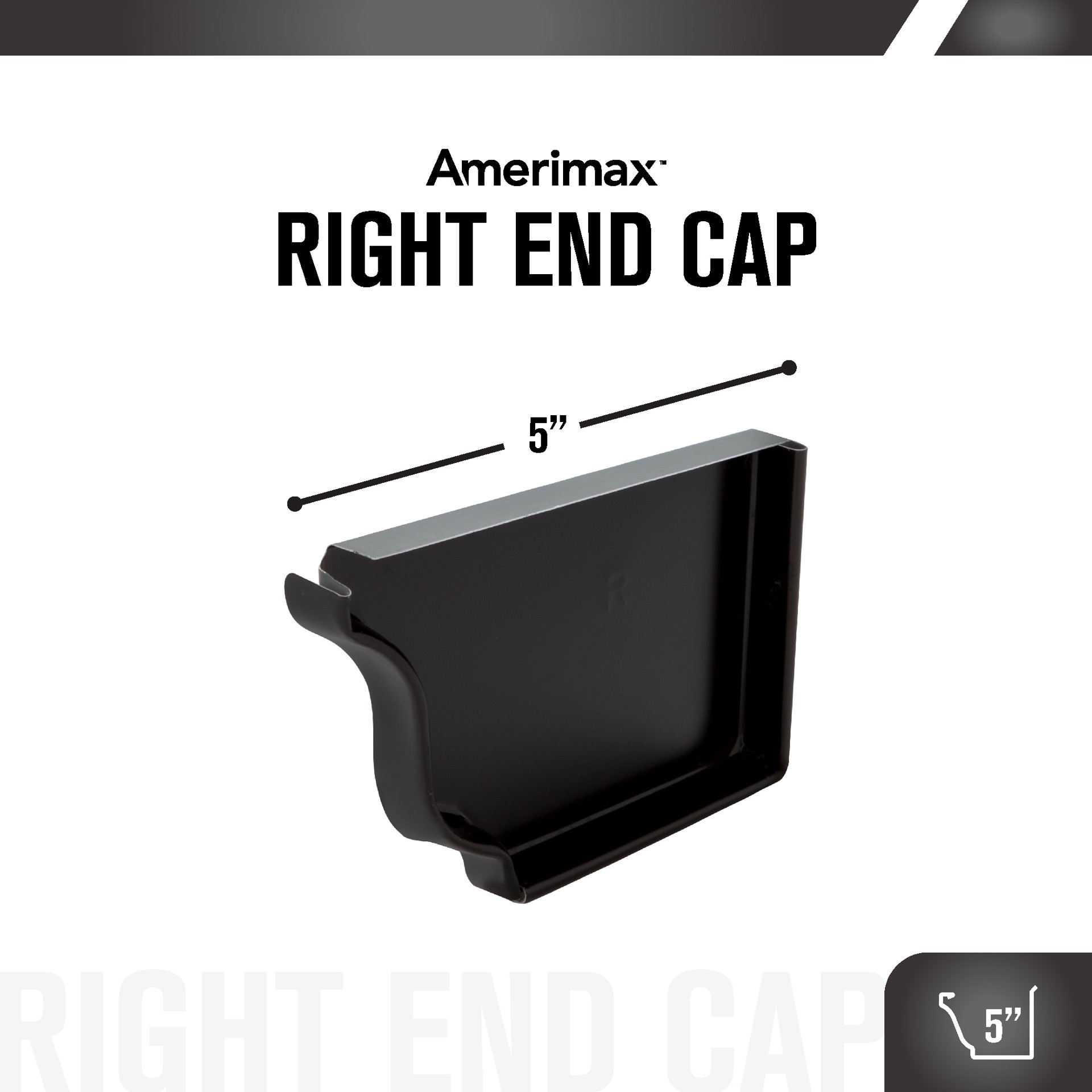 Amerimax Aluminum K style 5-in x 0.04-ft End cap 1 ct | shipt