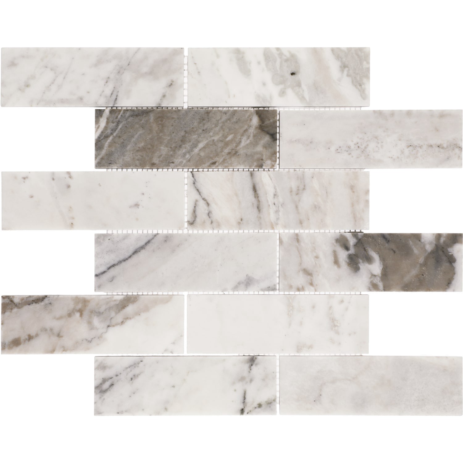 American Olean GENUINE STONE Tuxedo 12-in x 14-in Honed Natural Marble ...