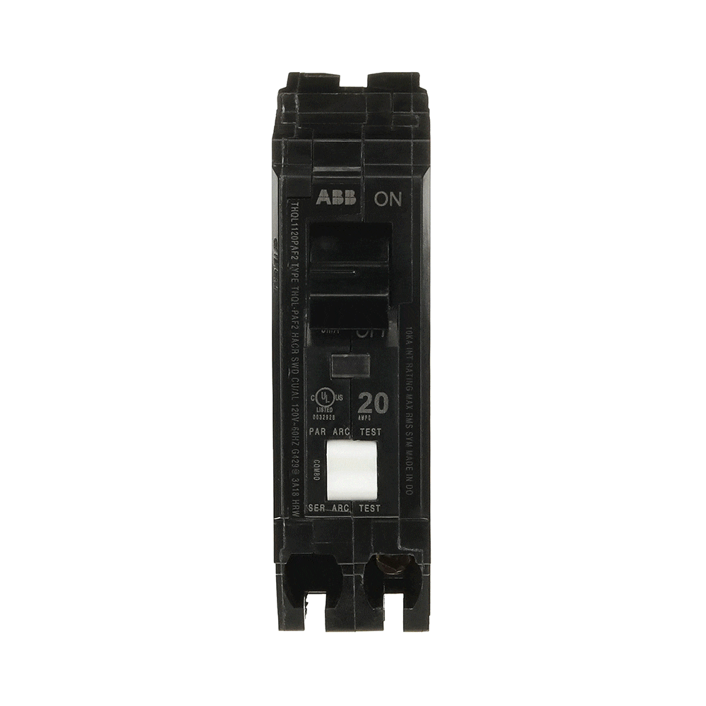 ABB 20-amp 1 -Pole Combination arc fault Plug-On Neutral Circuit ...