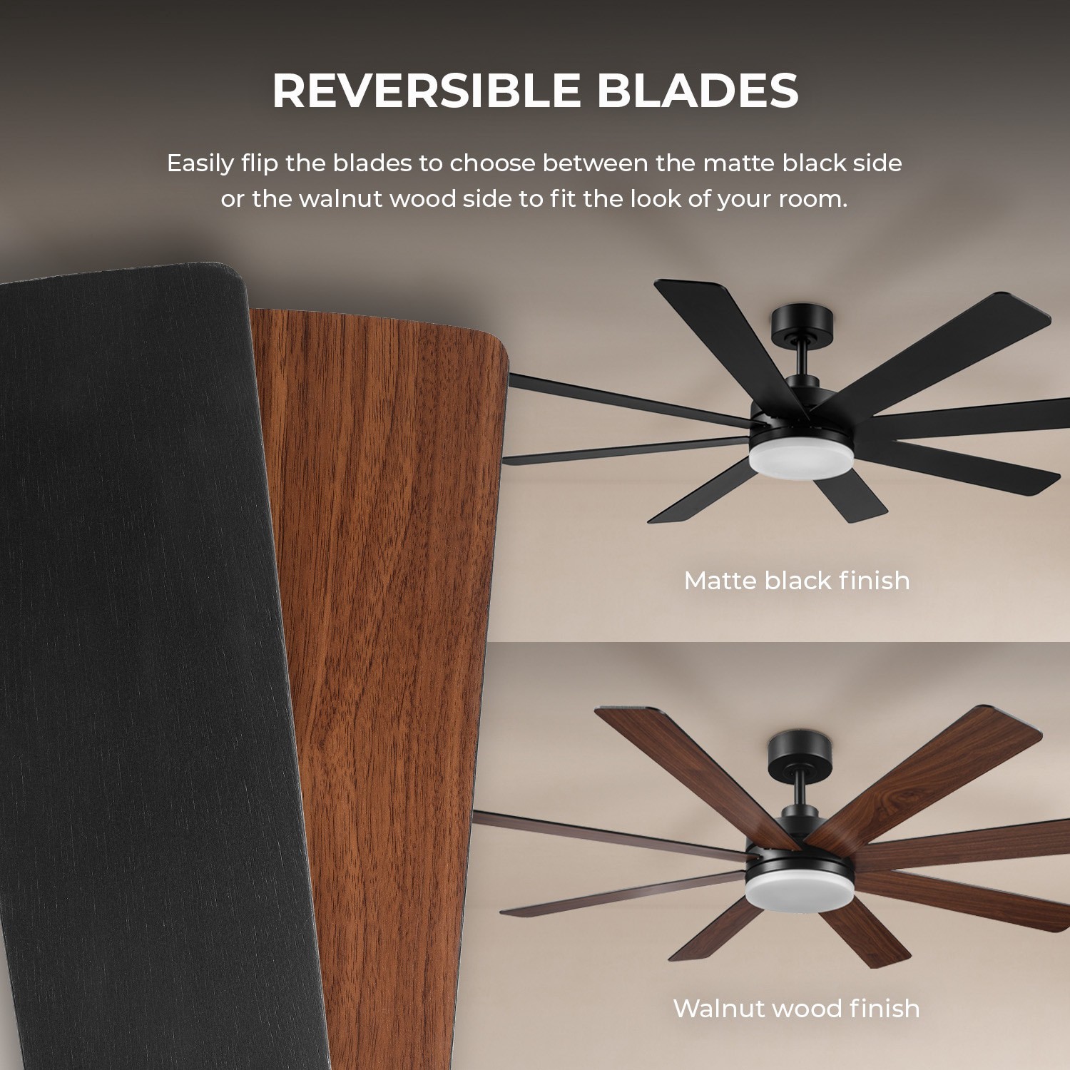 Globe Electric Colossus 60-in Matte Black with Matte Blades Color ...