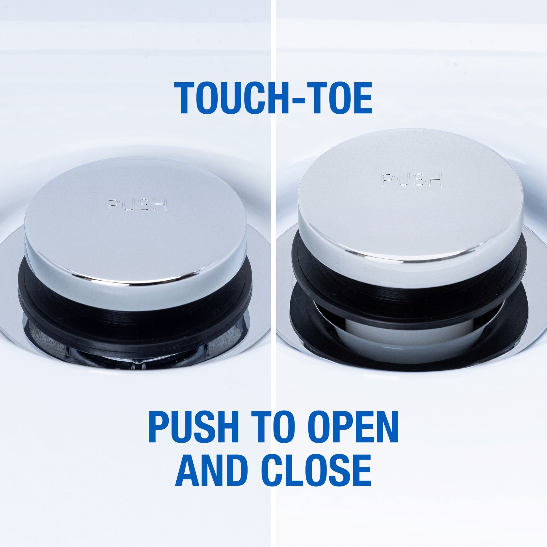 Dearborn Touch Toe Closure Assembly - Polished Chrome 1 ct | shipt