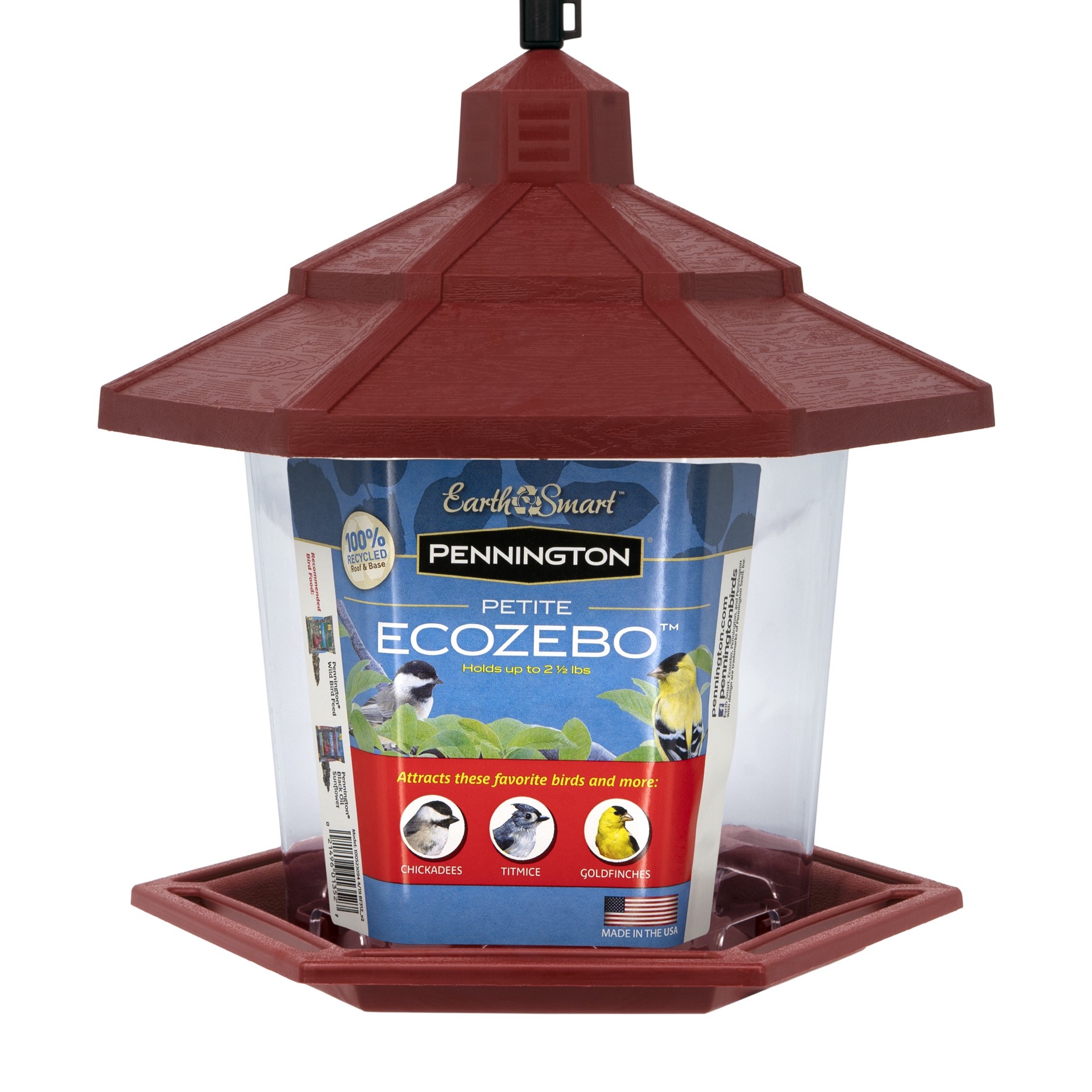 Pennington EARTH SMART PETITE ECOZEBO Plastic Hanging Hopper Bird ...