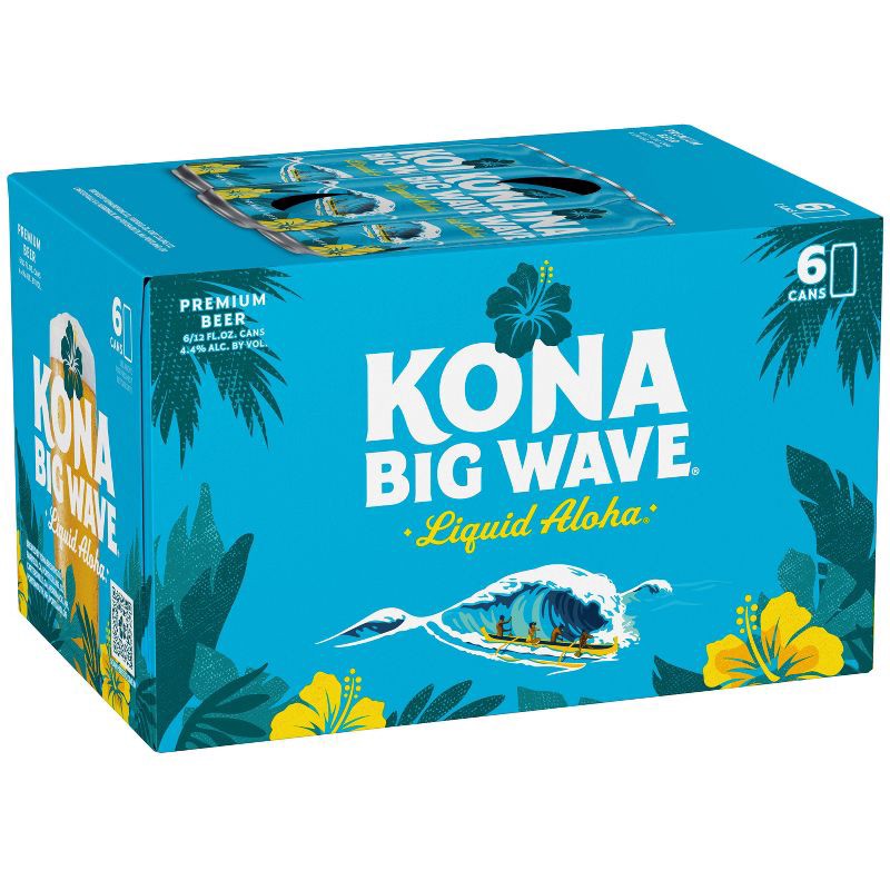 Kona Brewing Co. Kona Big Wave Golden Ale Beer - 6pk/12 fl oz Cans 6 ct ...