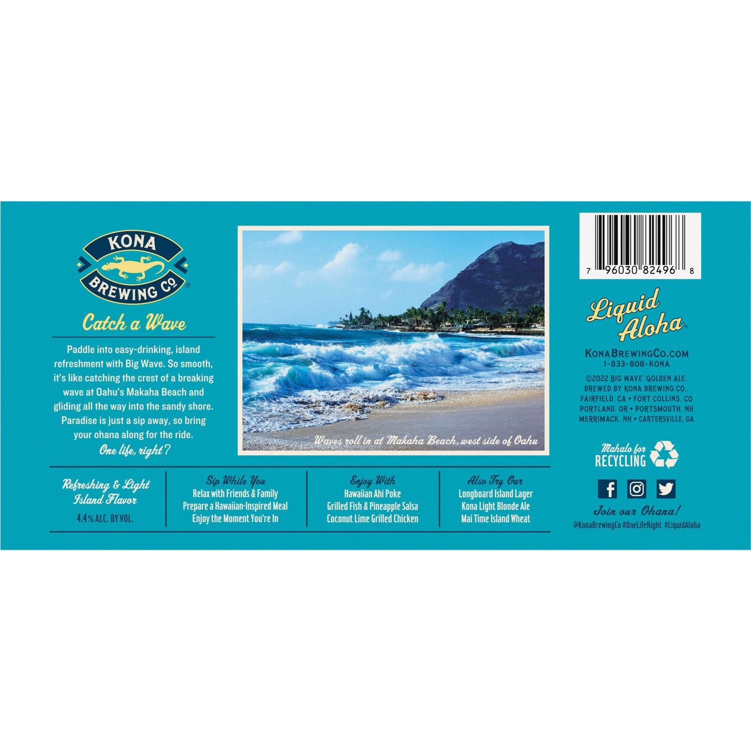 Kona Brewing Co. Kona Big Wave Golden Ale Beer - 12pk/12 fl oz Cans 12 ...