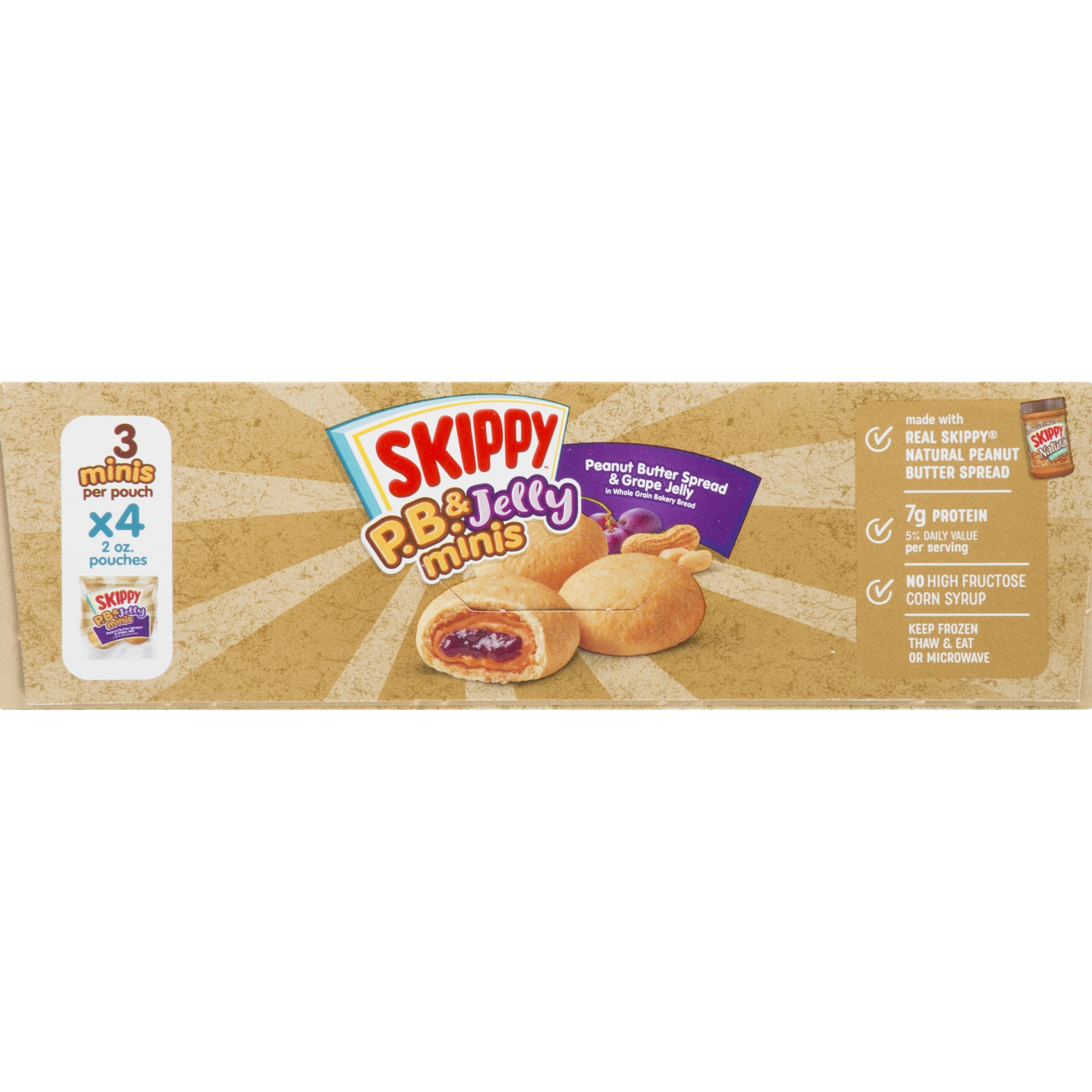 Skippy P.B. & Jelly Frozen Natural Peanut Butter and Grape Jelly Minis ...