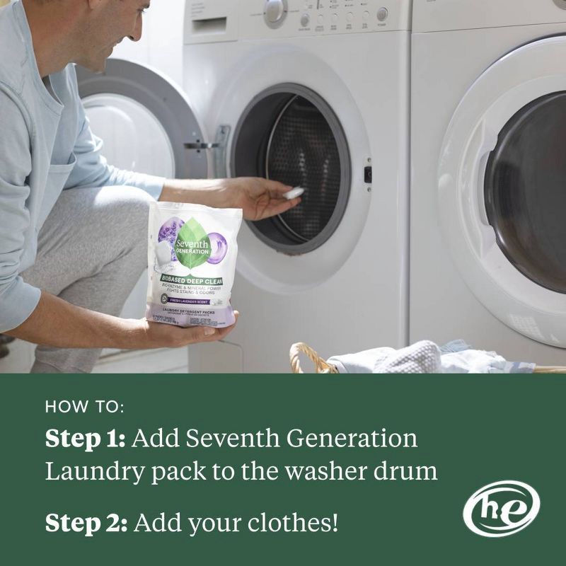Seventh Generation Laundry Packs Free & Clear - 45ct/31.7oz 45 ct, 31.7 ...