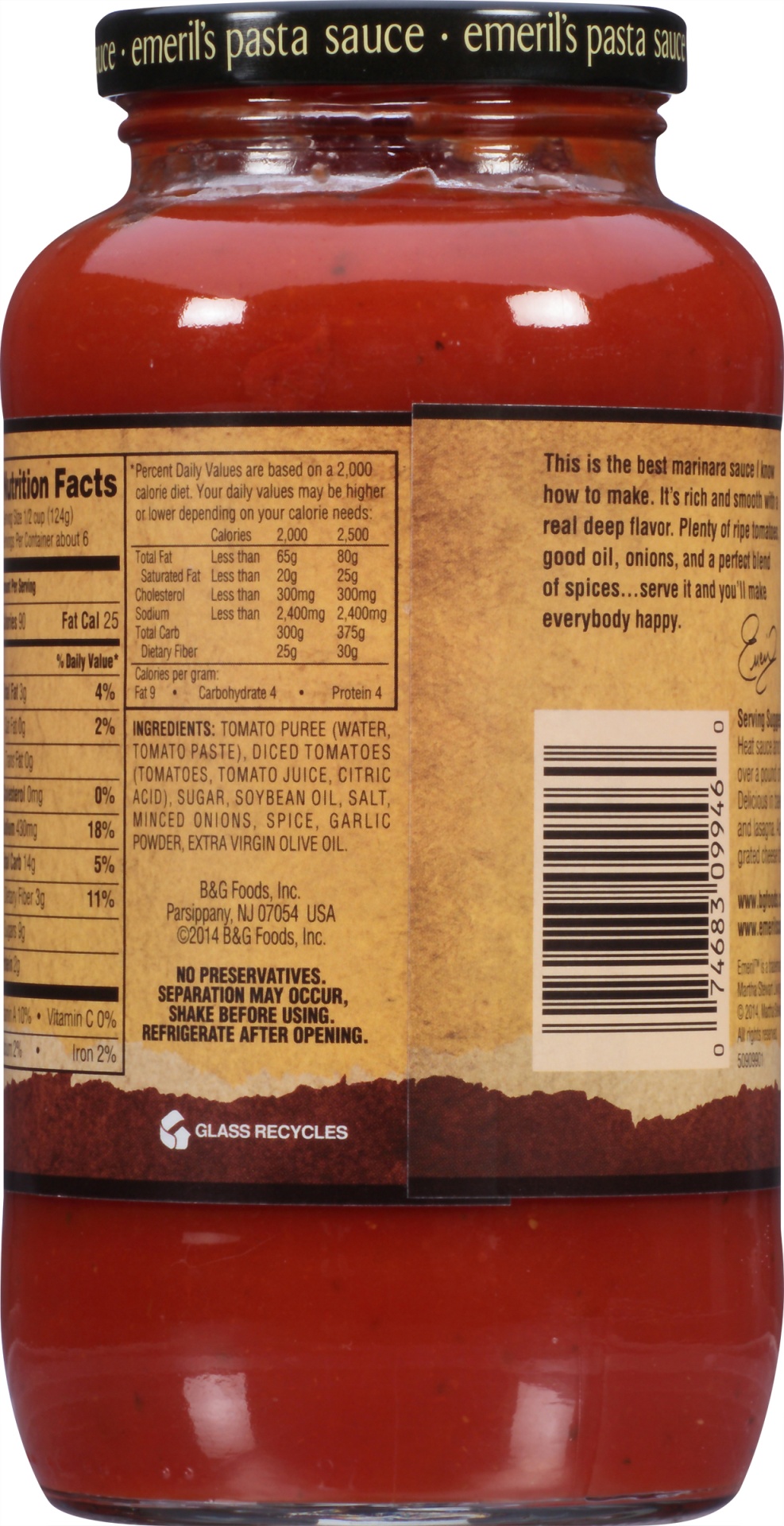 Emeril's Home Style Marinara Pasta Sauce 25 oz | Shipt