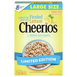 Cheerios Frosted Lemon Cheerios Cereal, Gluten Free Cereal With Whole ...