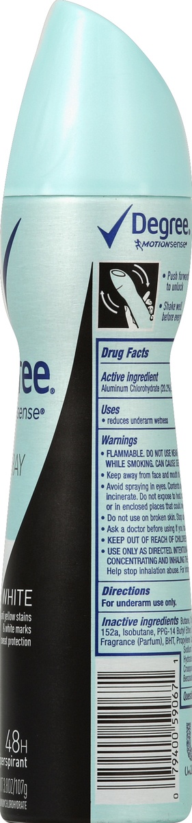 Degree Ultraclear Antiperspirant Deodorant Black + White Dry Spray 3.8 ...