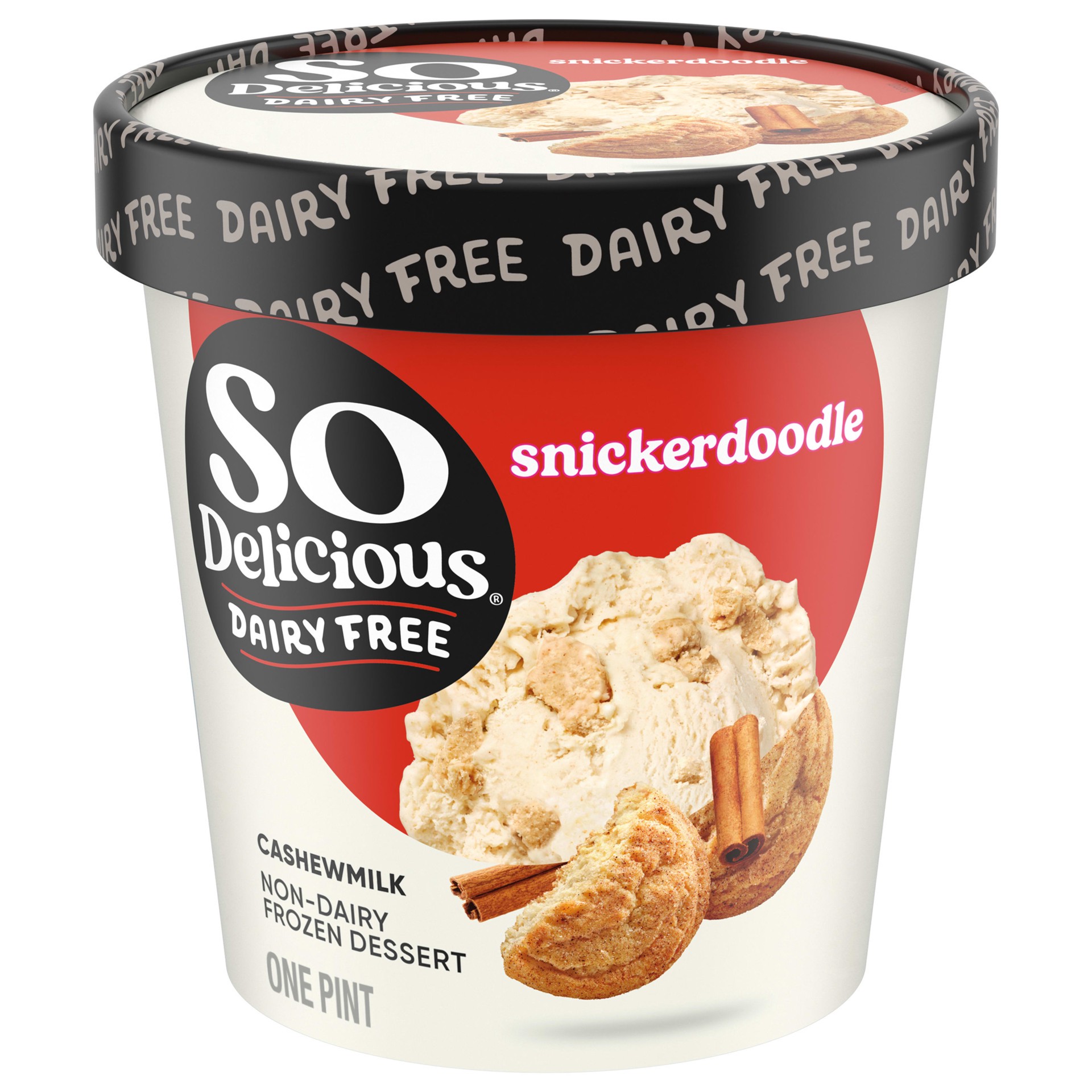 So Delicious Cashew Milk Frozen Dessert, Snickerdoodle, Dairy Free, Vegan Ice Cream Alternative ...