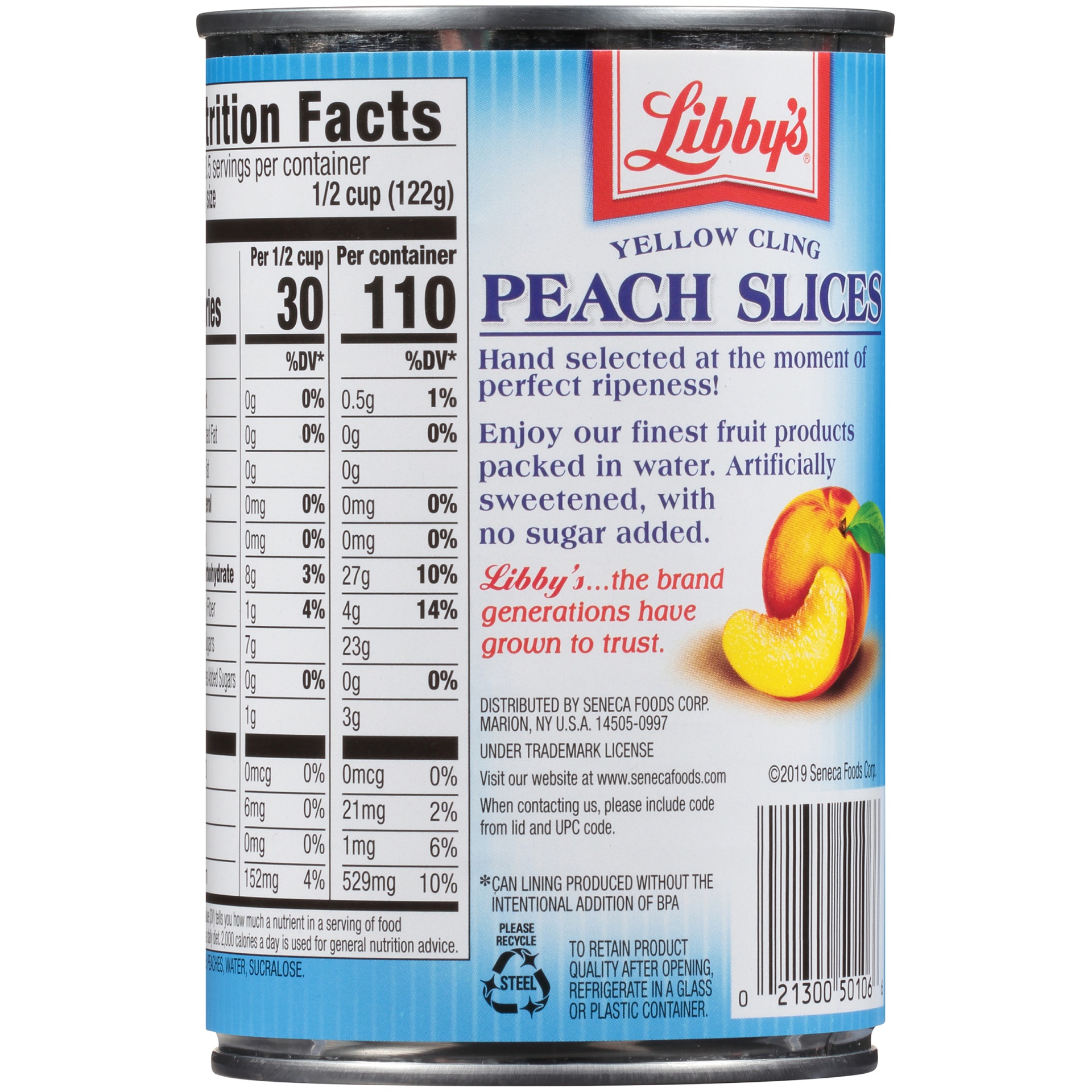 Libby's No Sugar Added Sliced Peaches 14.5 oz | Shipt