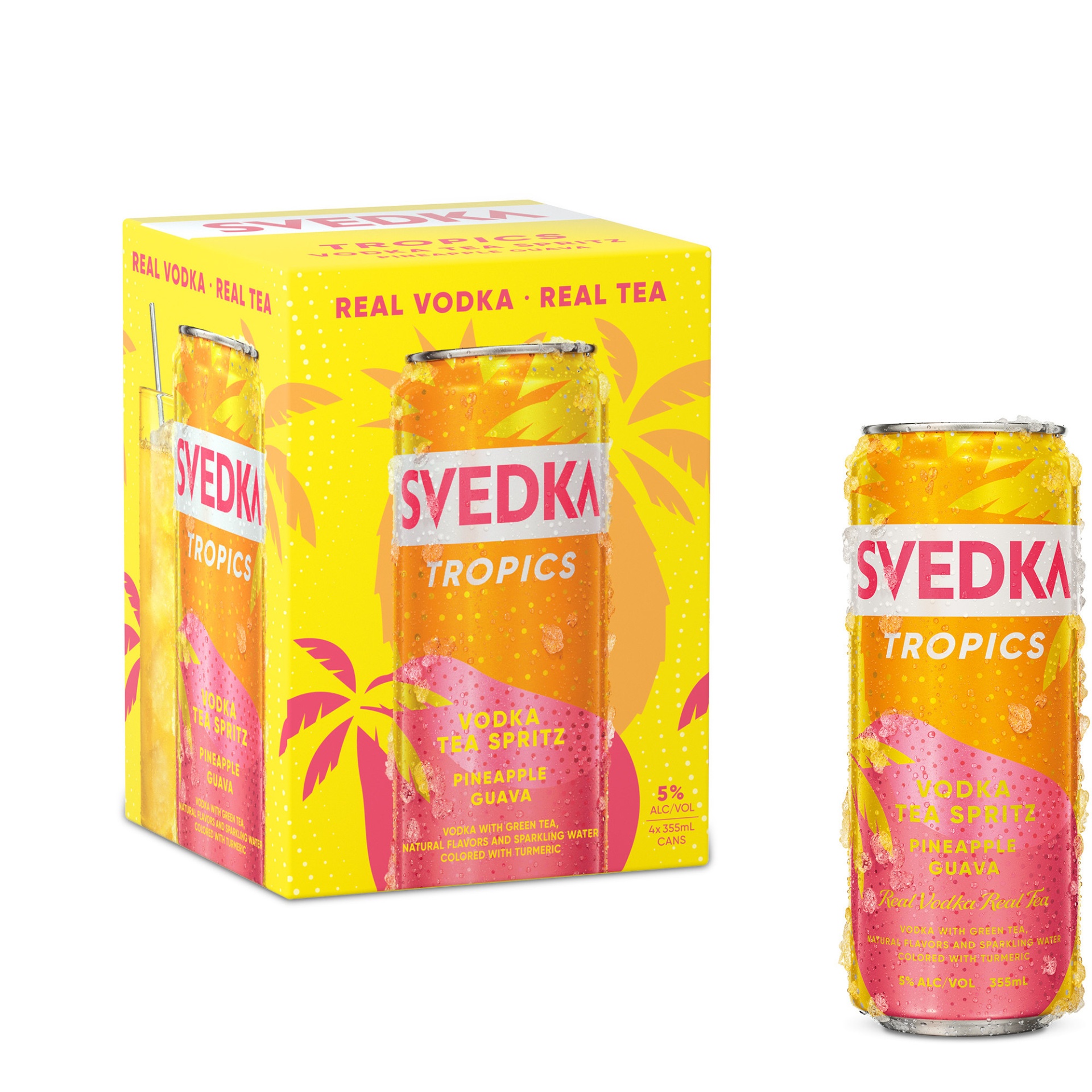 SVEDKA Tropics Pineapple Guava Tea Spritz Cans 355 ml | Shipt