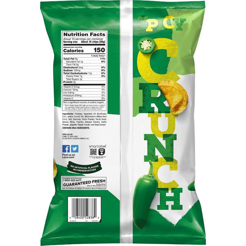 Lay's Jalapeño Kettle Cooked Potato Chips Party Size - 14oz 14 oz | shipt