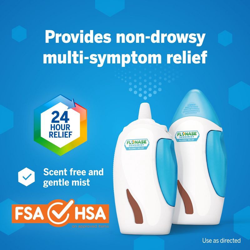 Flonase Sensimist 24-Hour Allergy Relief Nasal Spray - Fluticasone ...
