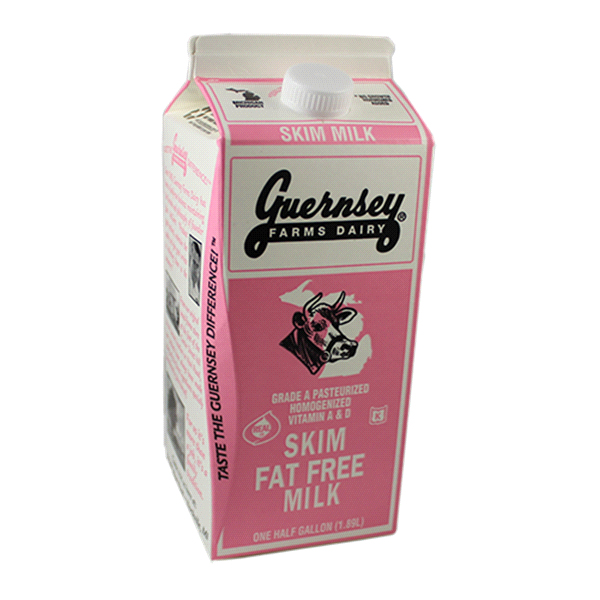 Guernsey Farms Dairy Skim Fat Free Milk 1/2 gal | Shipt