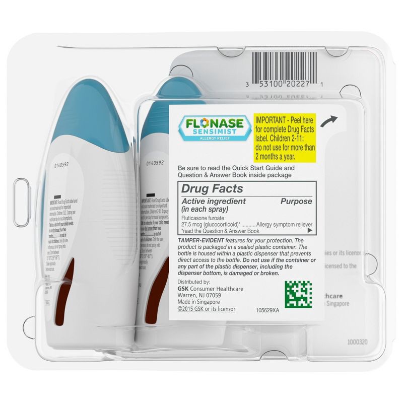 Flonase Sensimist 24-Hour Allergy Relief Nasal Spray - Fluticasone ...