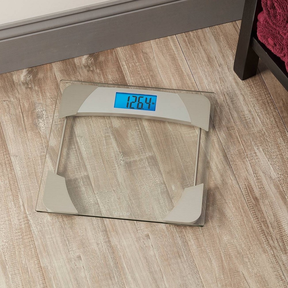 Digital Bathroom Scale with Weight Tracker Clear - Taylor 1 ct | Shipt