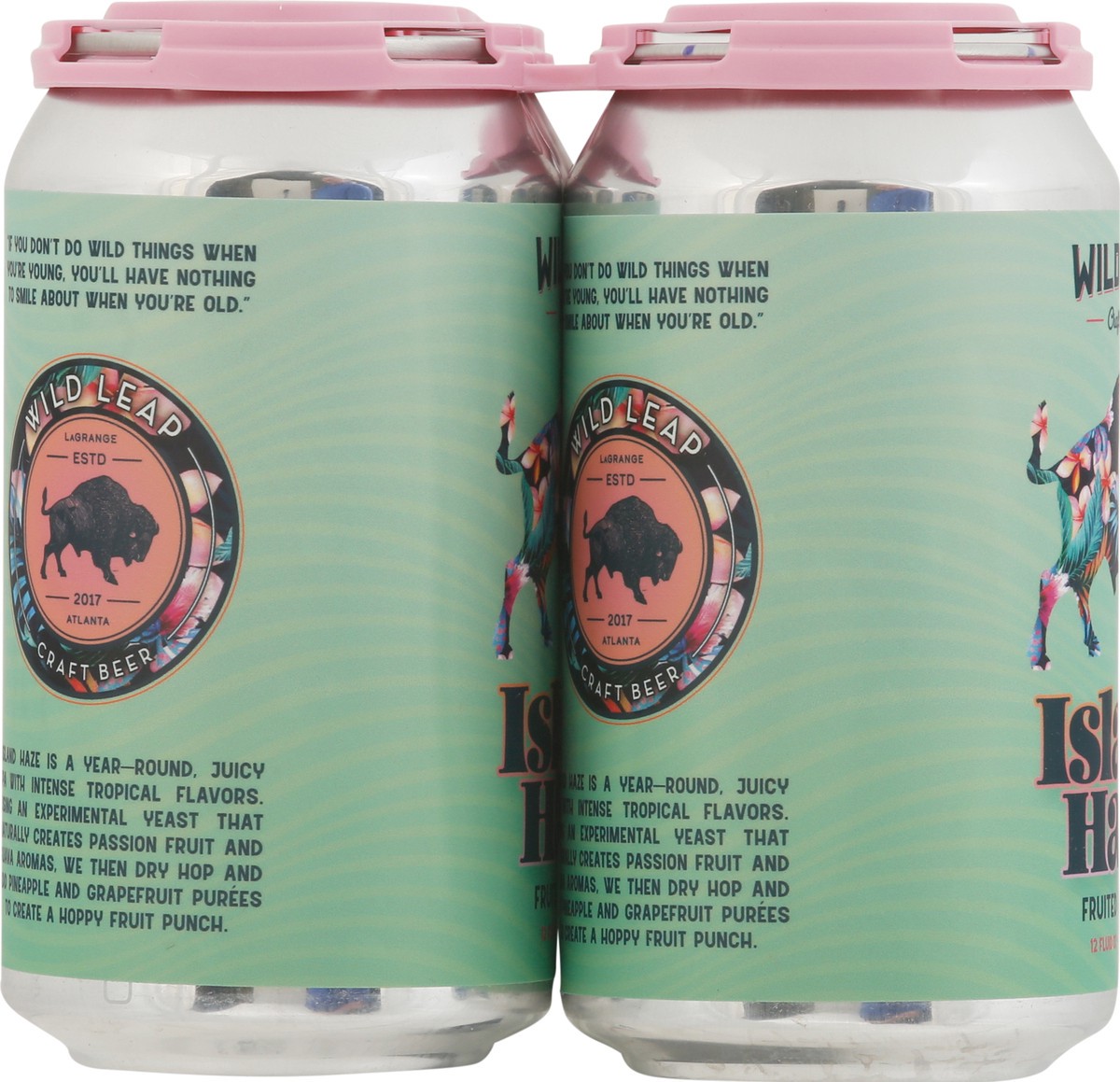 Wild Leap Fruited Hazy IPA Island Haze Beer 6 - 12 fl oz Cans 6 ct | shipt