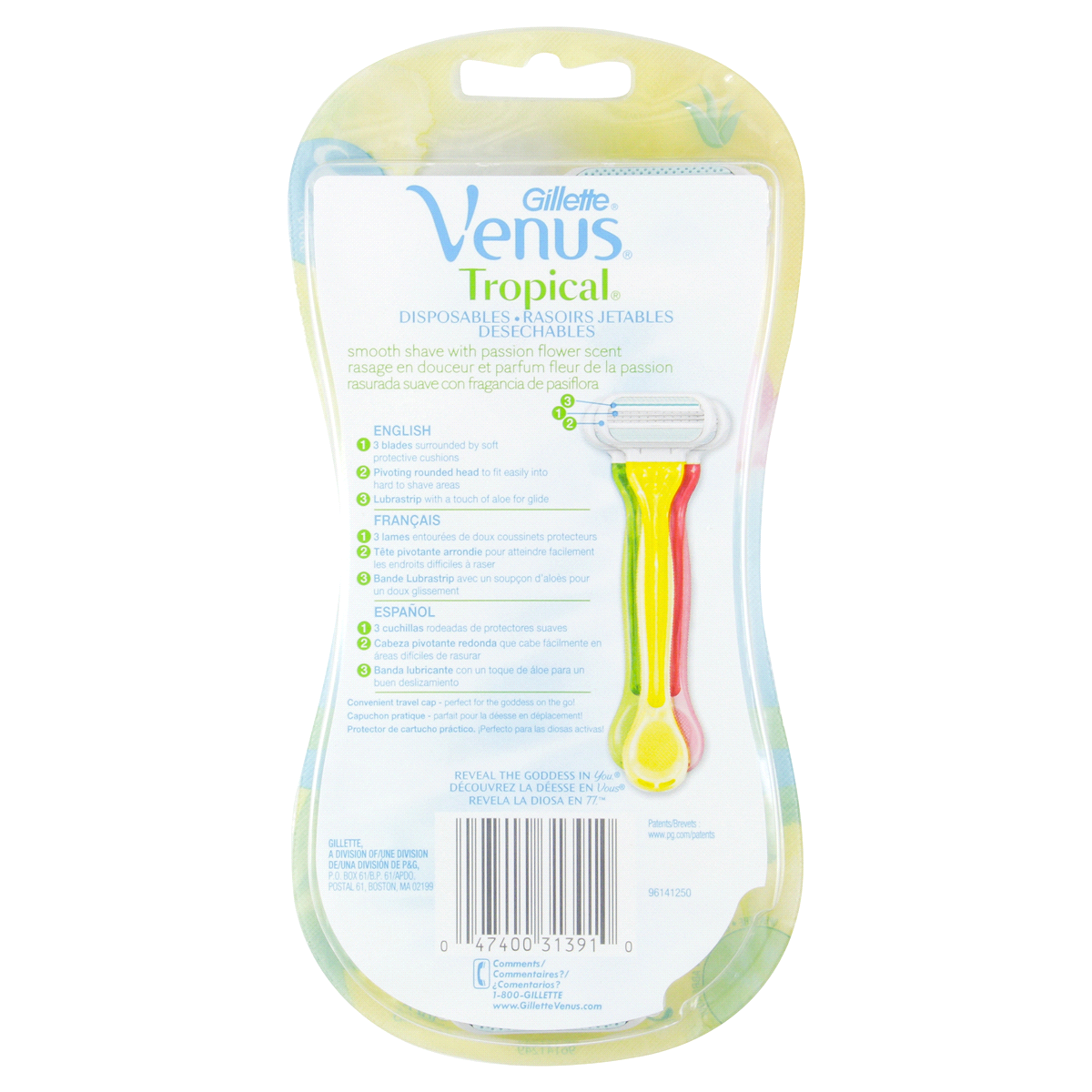 Gillette Venus Tropical Disposable Women's Razors 3 ct | Shipt