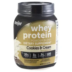 Meijer Whey Protein Powder Mix, Cookies & Cream 2 lb | shipt