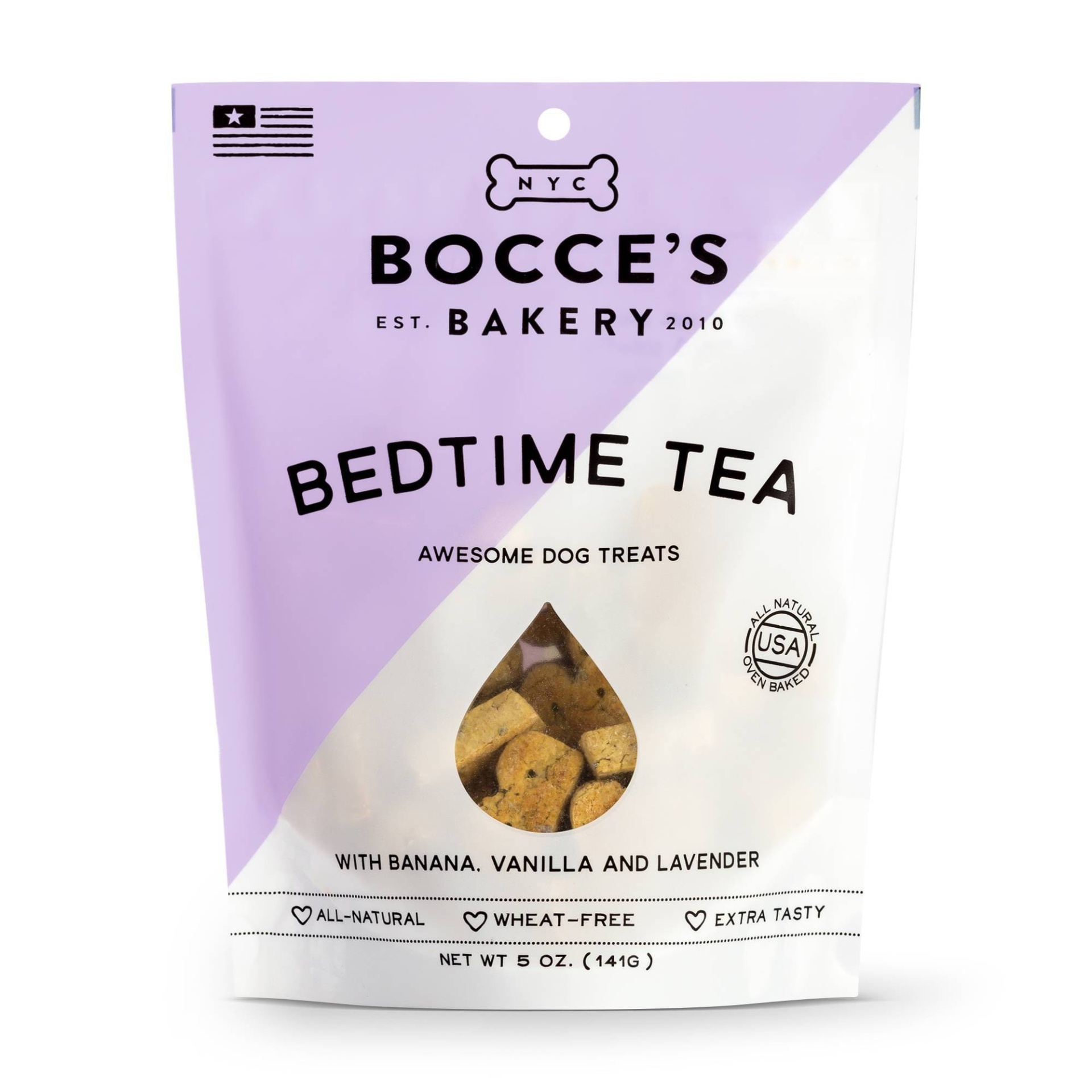 Bocces Bakery Dog Treats, Awesome, Banana, Vanilla and Lavender 5 oz ...