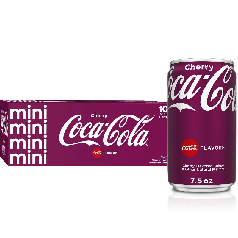 Coca-Cola Cherry Soda - 10pk/7.5 fl oz Mini-Cans 10 ct; 7.5 fl oz | Shipt