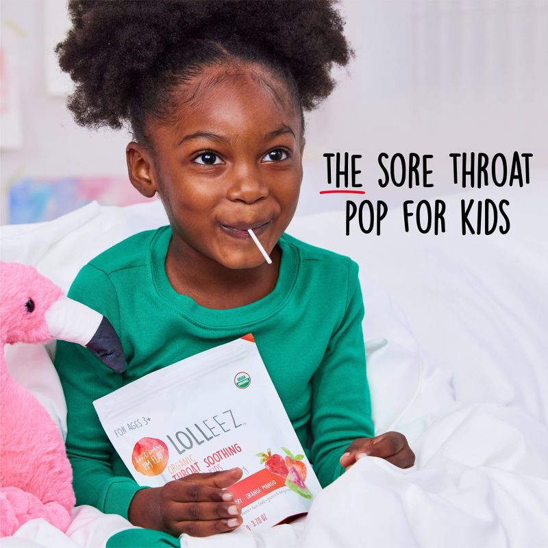 Lolleez Children's Organic Throat Soothing Pops - Watermelon ...