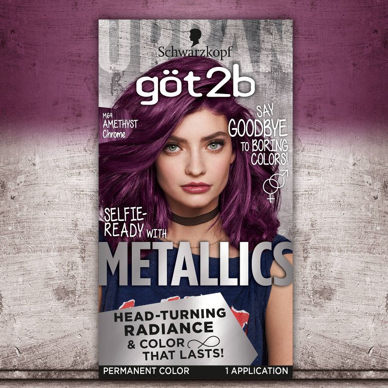 Got2b Permanent Hair Color - Metallic Amethyst Chrome - 4.8 fl oz/1 Kit ...
