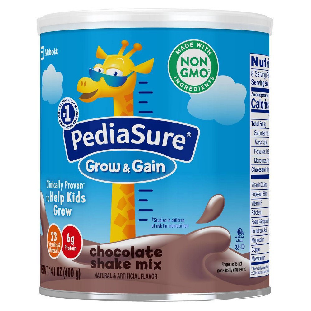 PediaSure Grow & Gain Non-GMO Shake Mix Chocolate Powder 14.1 oz | Shipt