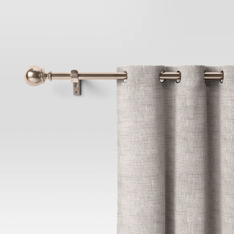 66"-120" Ball Double Curtain Rod Brushed Nickel - Threshold™ 1 ct | Shipt