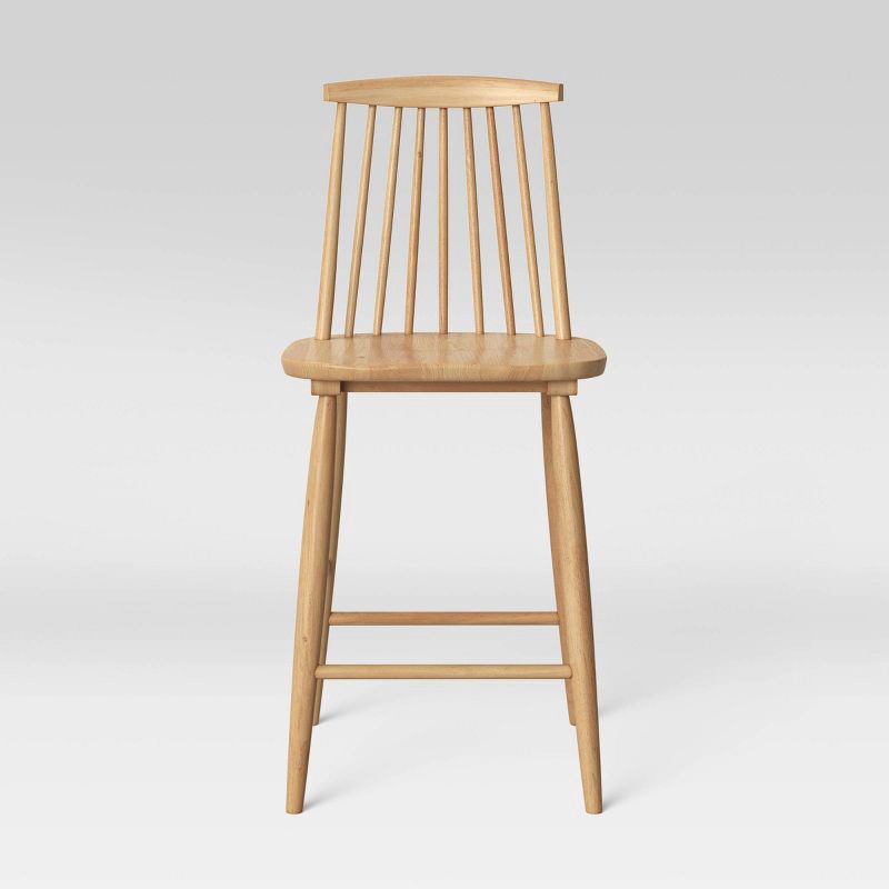 24" Harwich High Back Windsor Counter Height Barstool with Footrest ...